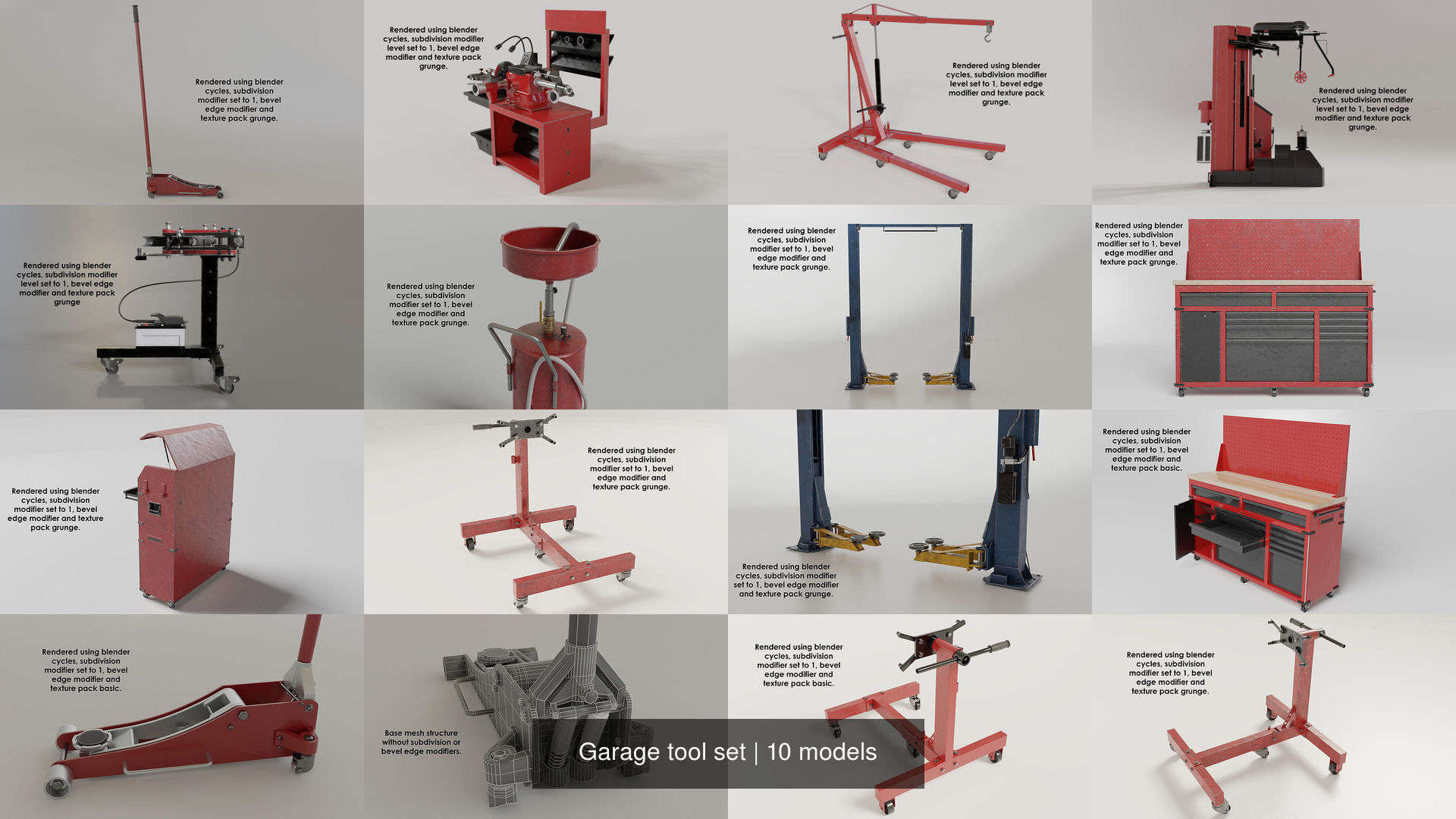 Garage tool set 3D Model Collection | CGTrader