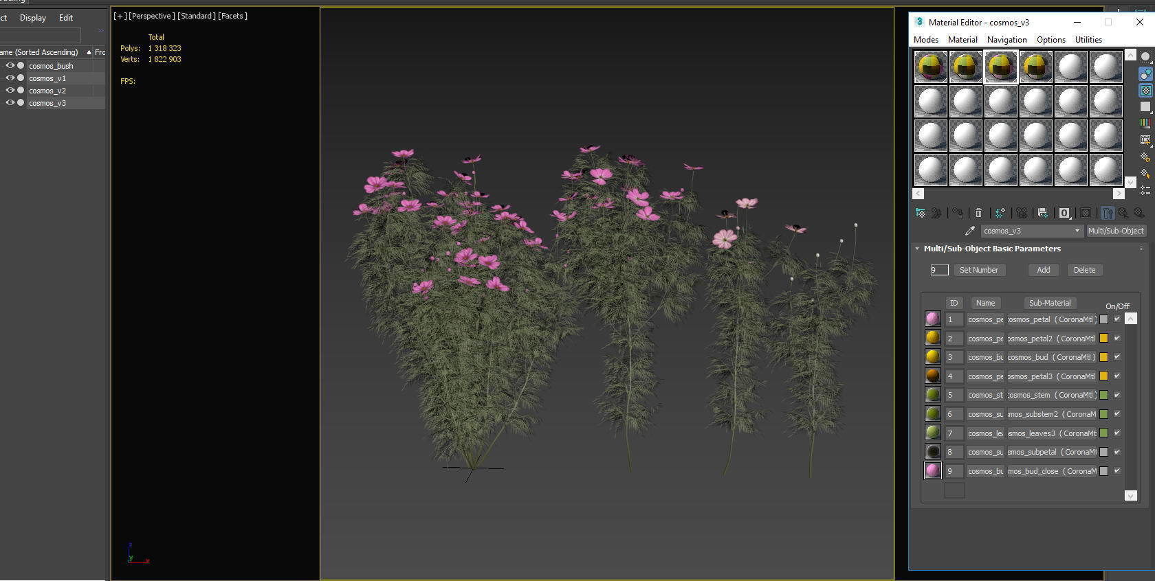 Cosmos flower 3D model | CGTrader
