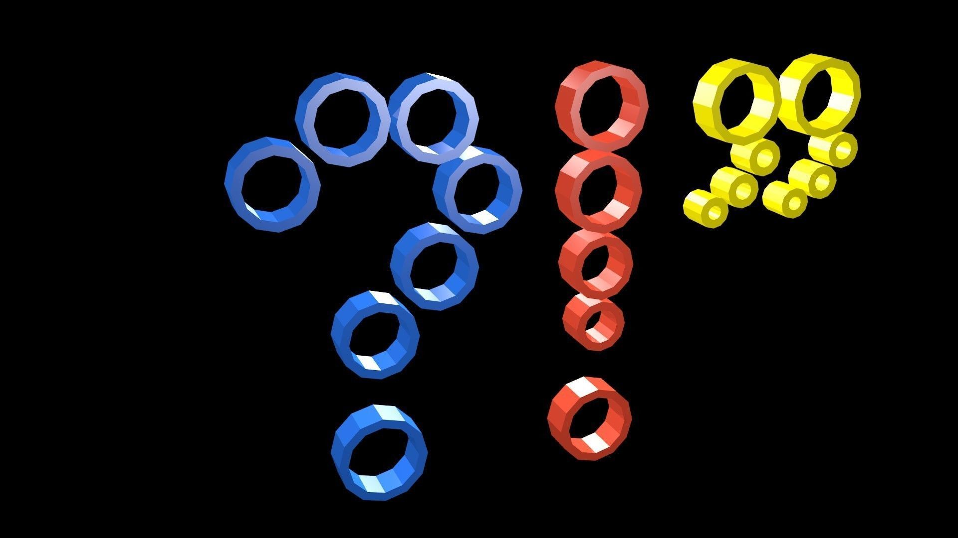 3D model Low poly punctuation marks 4 VR / AR / low-poly | CGTrader