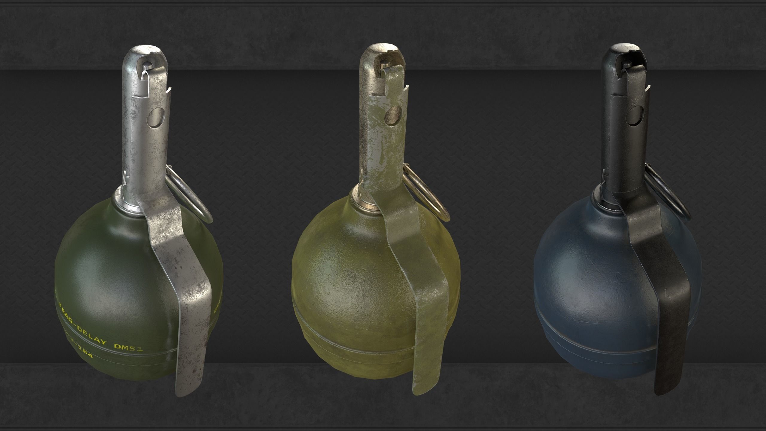 3D model Grenade VR / AR / low-poly | CGTrader