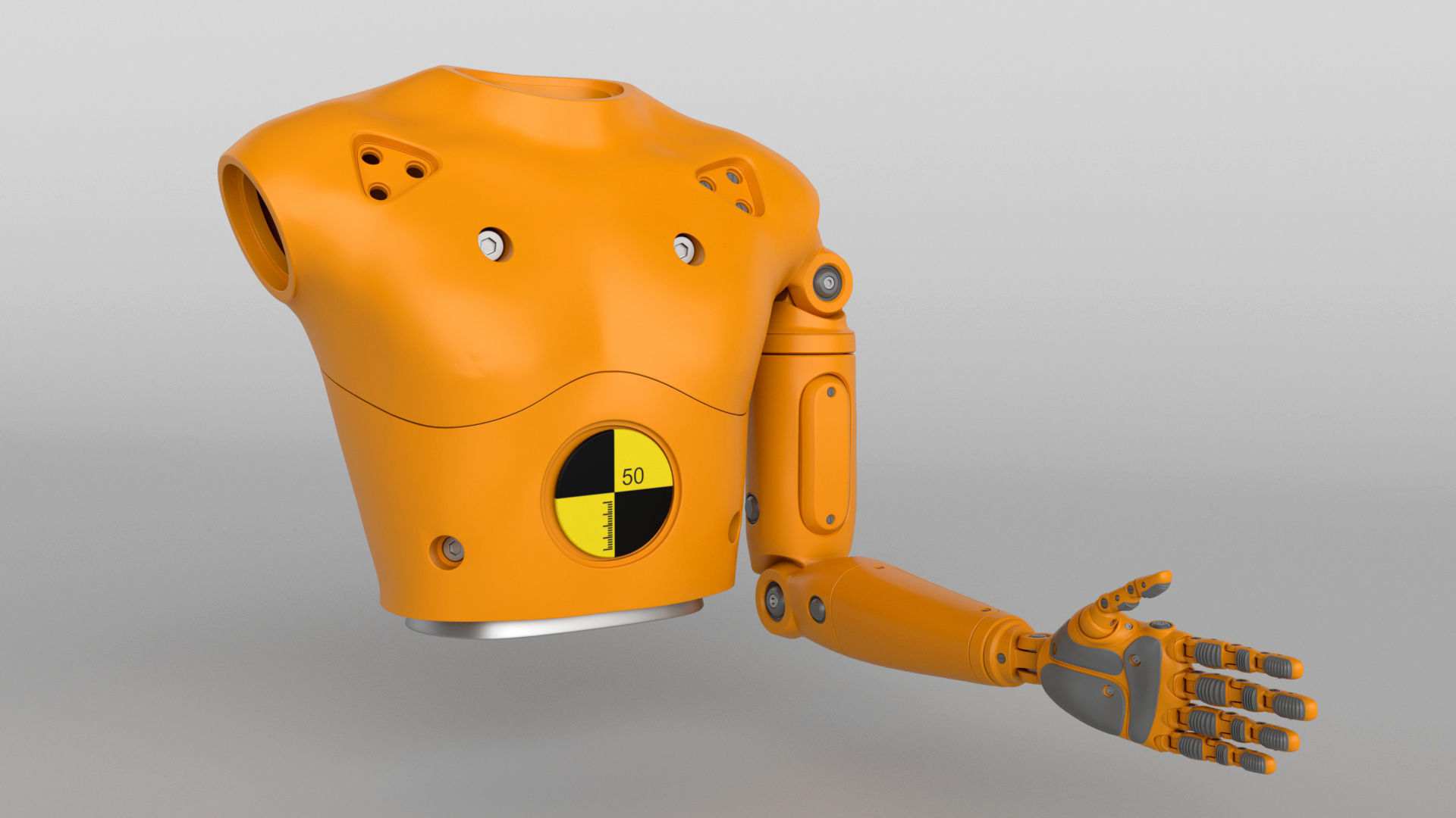 Crash Test Dummy Robot Android mechanical hand 3D model | CGTrader