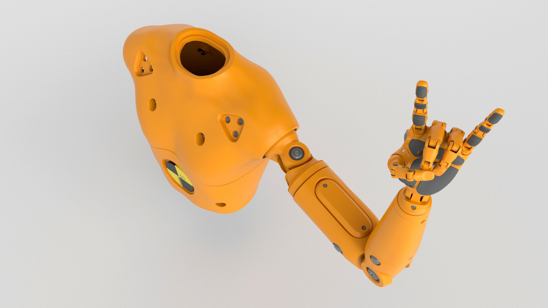Crash Test Dummy Robot Android mechanical hand 3D model | CGTrader