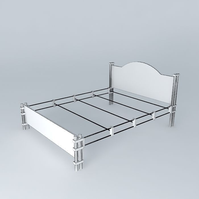 Bamboo Cot 3d Model Cgtrader