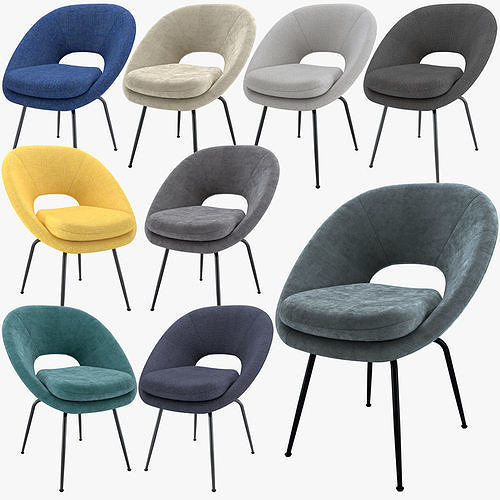 West Elm Orb Dining Chair 3D model | CGTrader