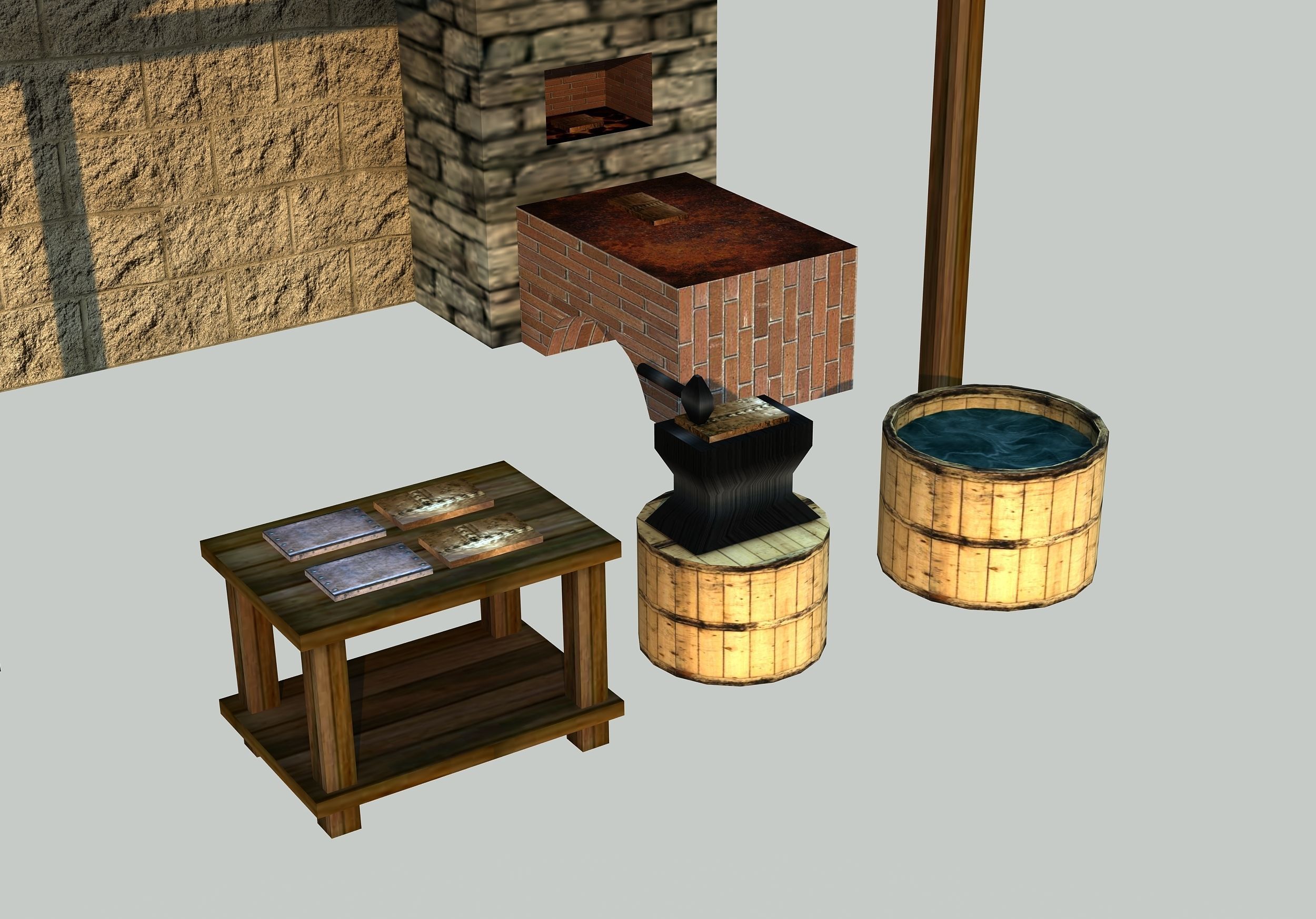 Medieval Smith - Low poly 3D model | CGTrader