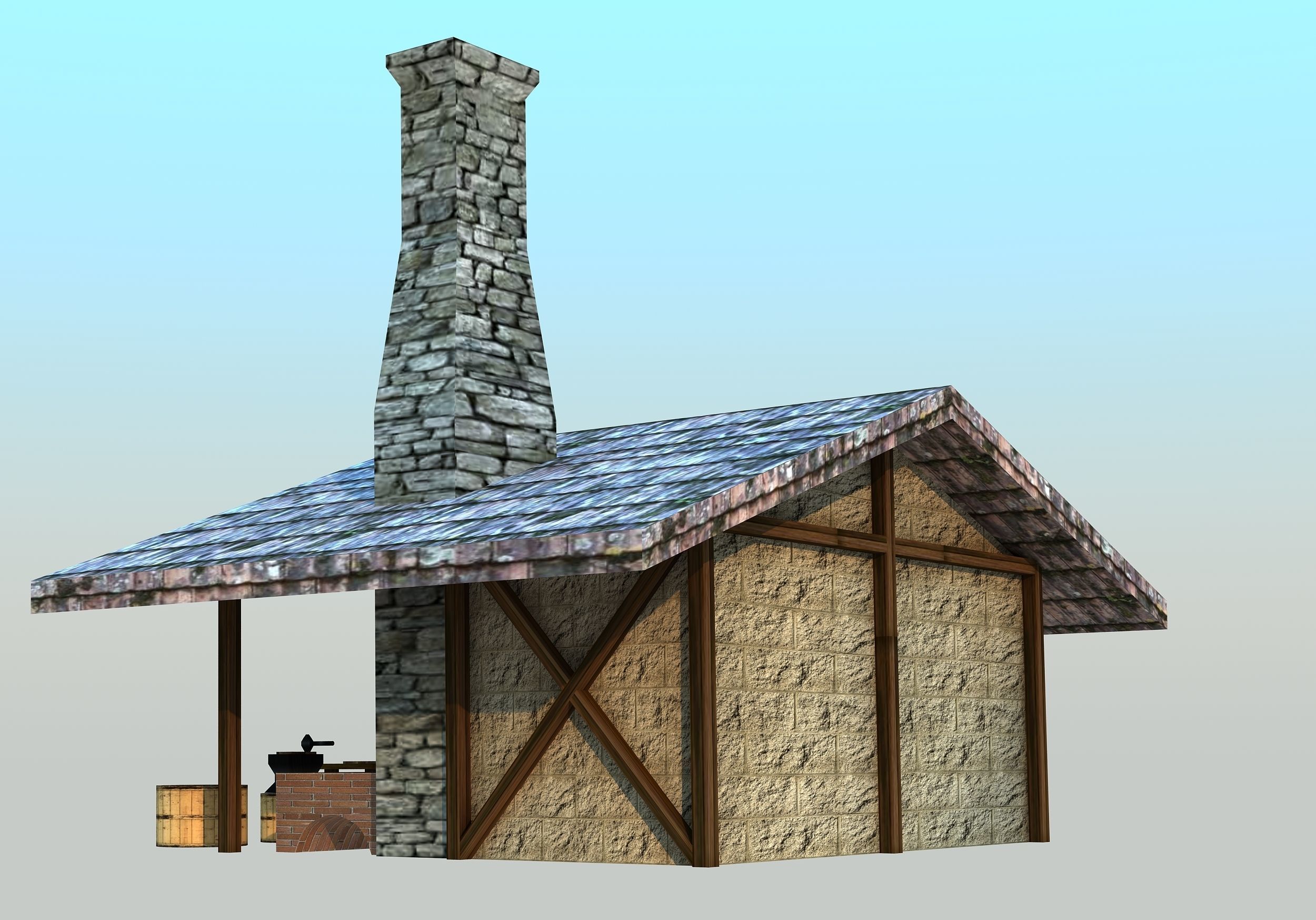 Medieval Smith - Low poly 3D model | CGTrader