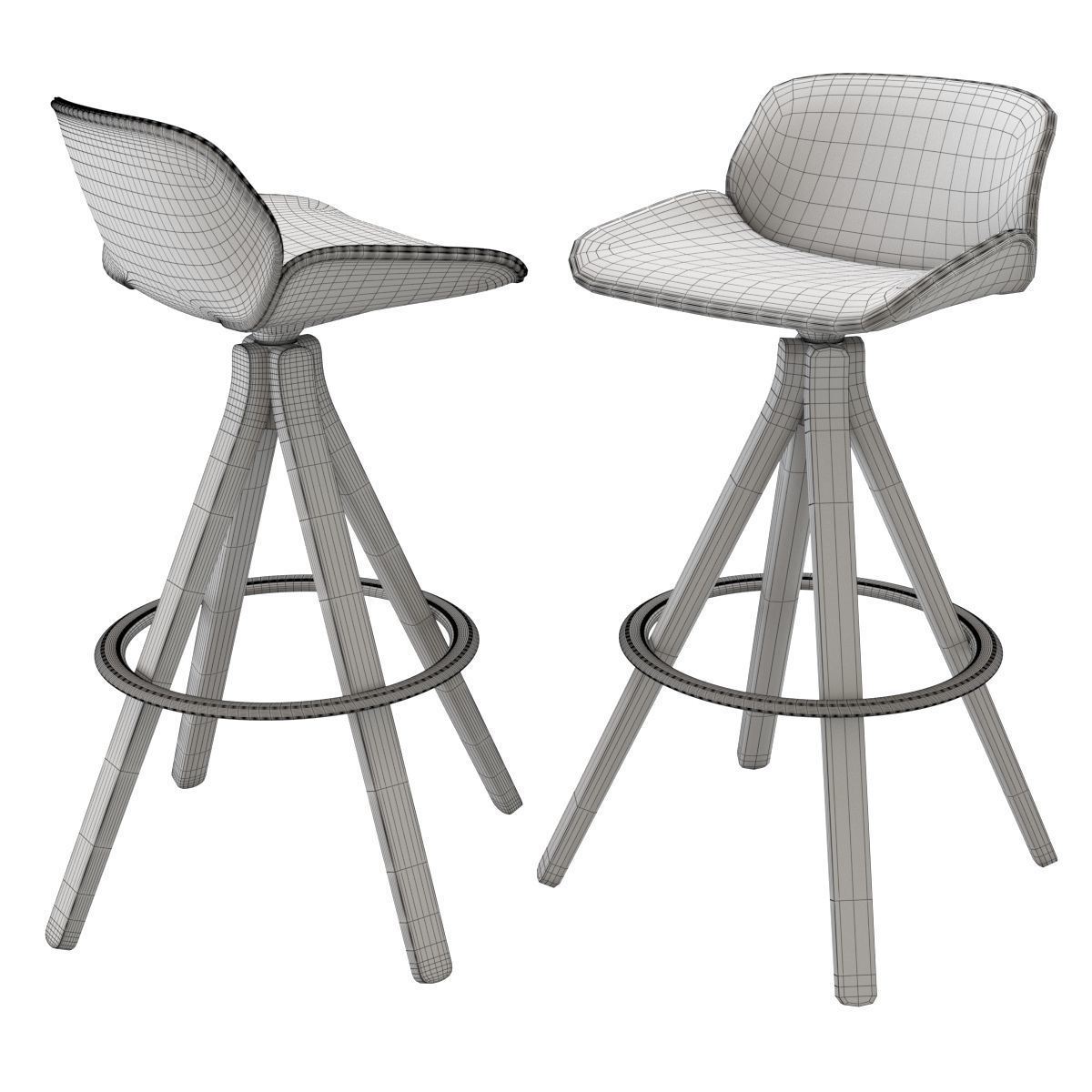 Bar Stool Nuez BQ2779 by Andreu World 3D model | CGTrader