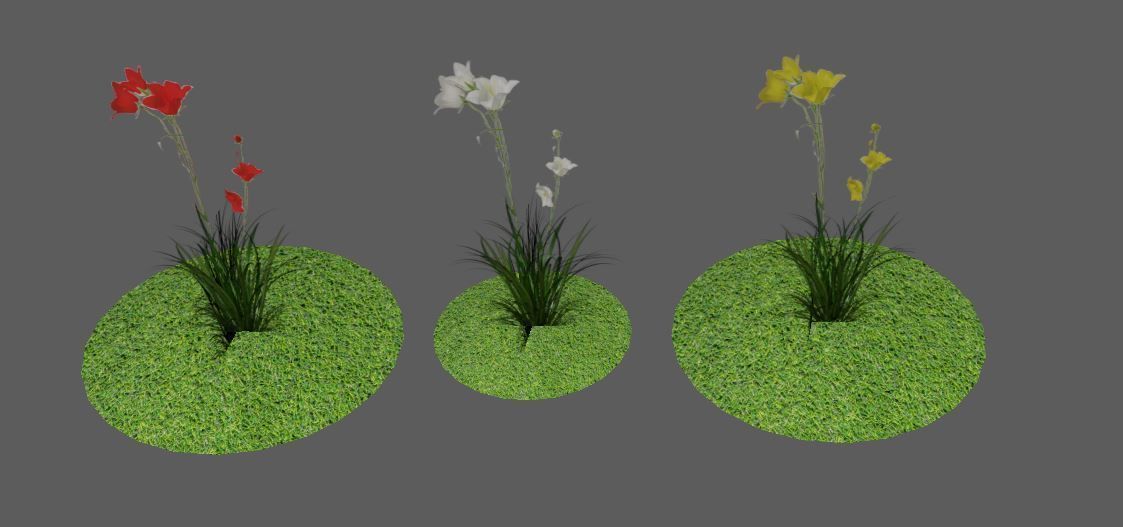 3D model Low Poly Flower Alpha model VR / AR / low-poly | CGTrader