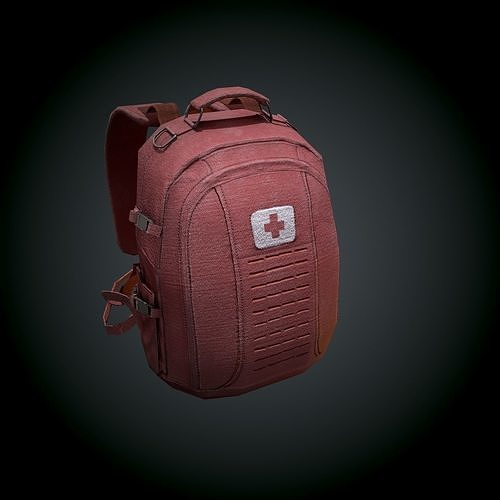 3D model Low Poly Tactical Back Pack Game Asset VR / AR / low-poly ...