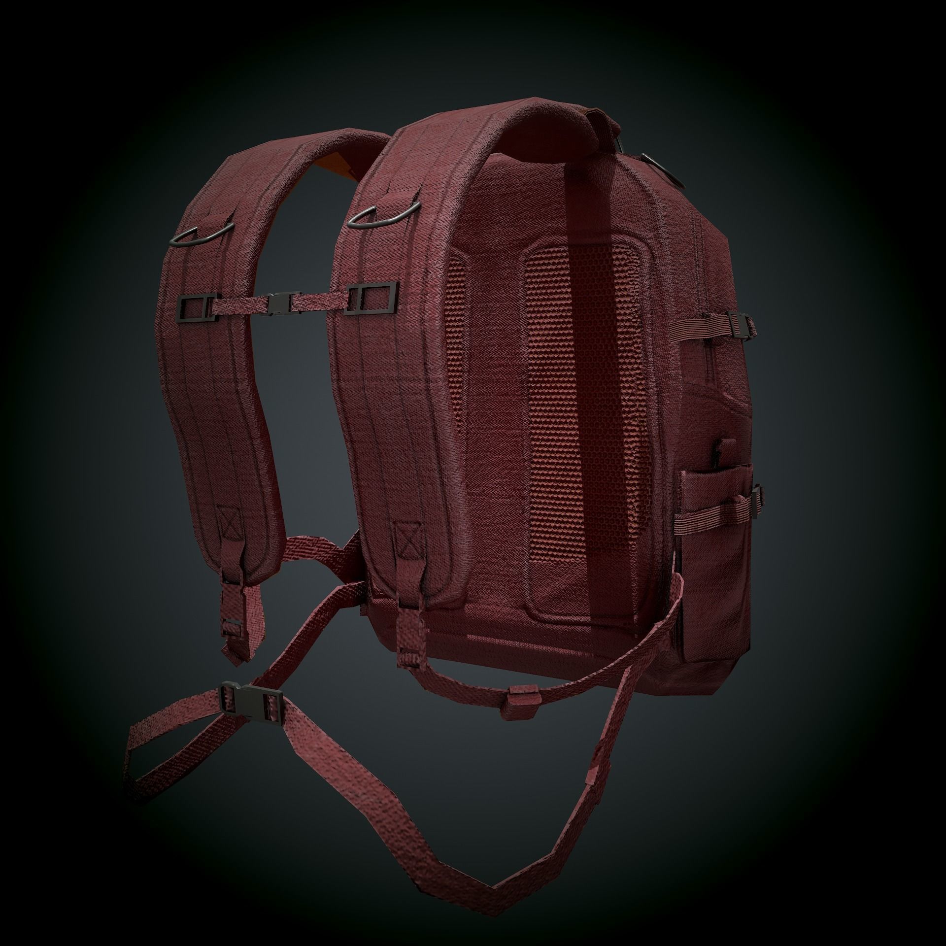 3D model Low Poly Tactical Back Pack Game Asset VR / AR / low-poly ...