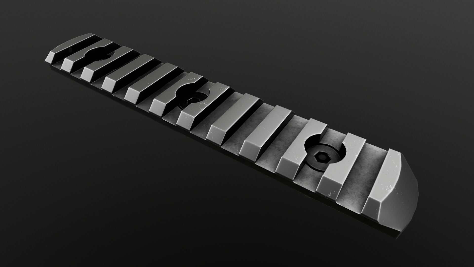 MLOK 1913 Picatinny Rail Sections free VR / AR / low-poly 3D model ...