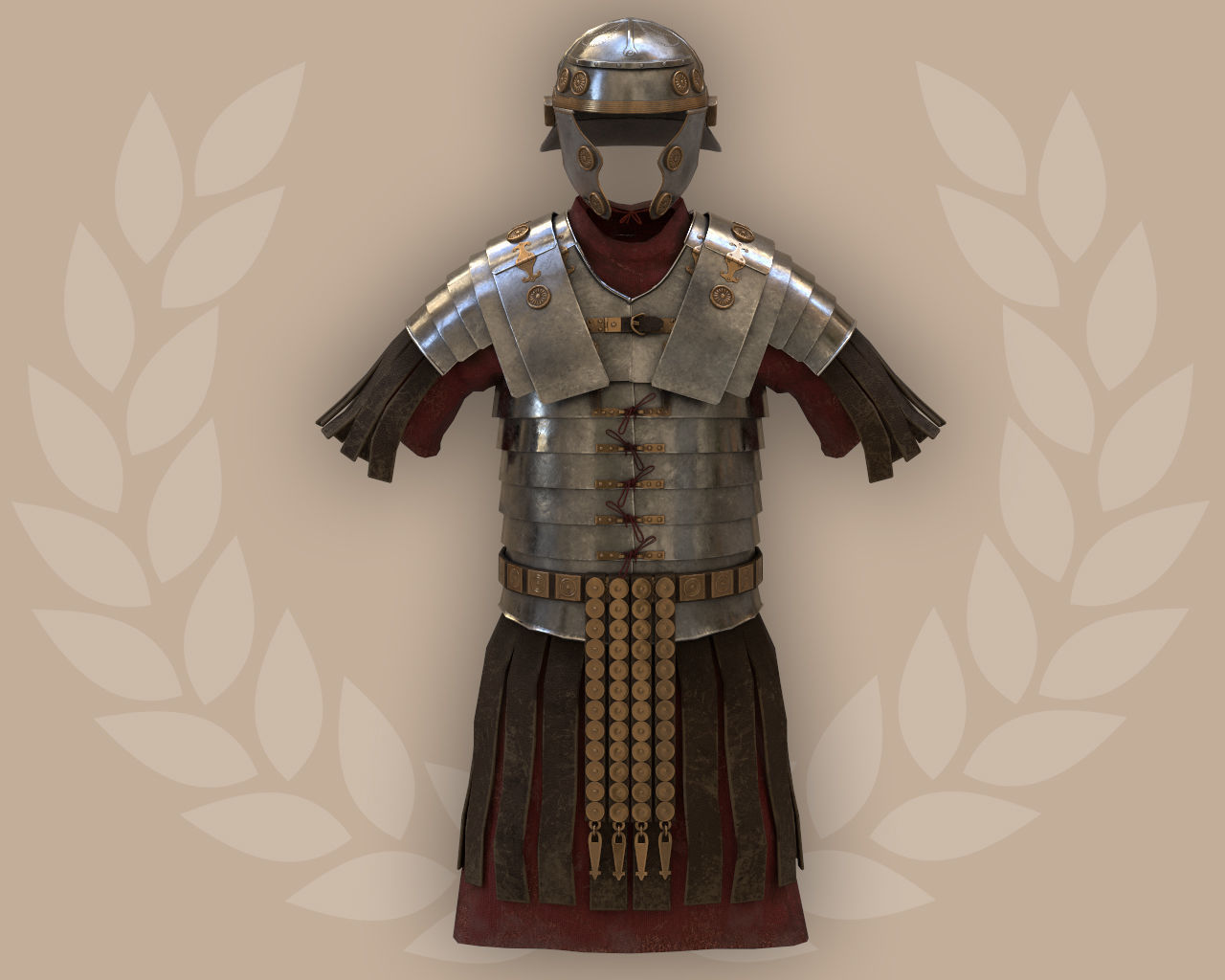 3D model Lorica Segmentata Ancient roman legionary armor VR / AR / low ...
