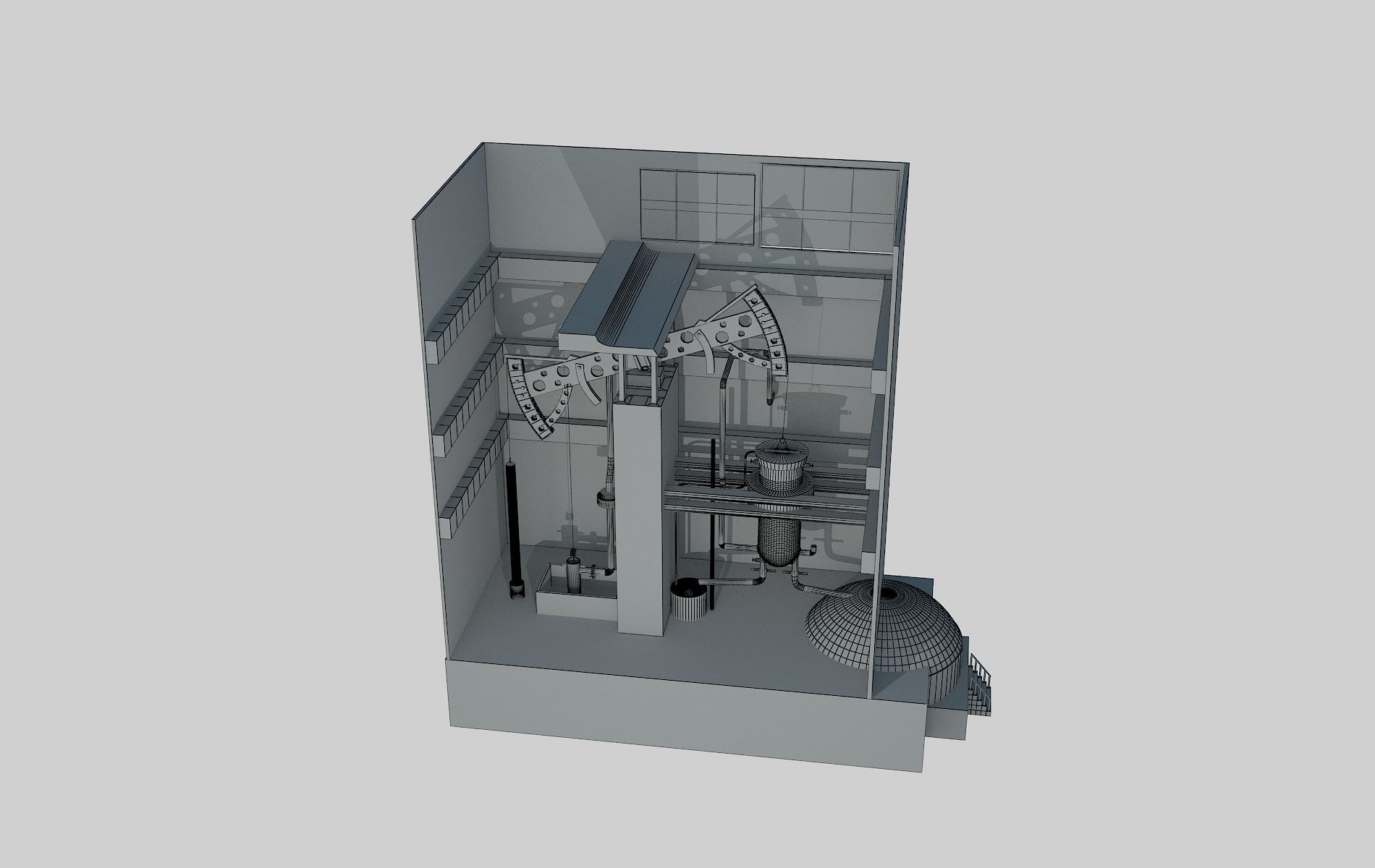 Thomas Newcomen atmospheric steam engine 3D model | CGTrader