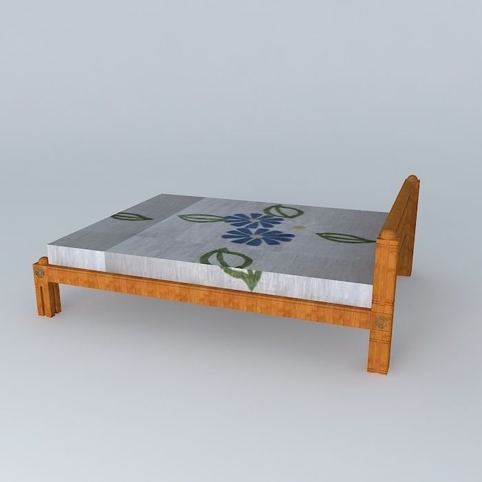 Modern cot in traditional style 3D model | CGTrader