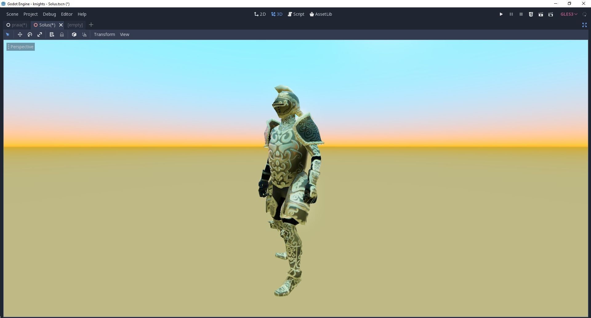 Solus - The Knight - Low Poly Character free VR / AR / low-poly 3D ...