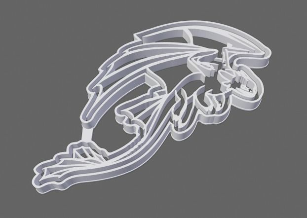 Toothless Cookie Cutter with detail How To Train Your Dragon 3 3D model ...