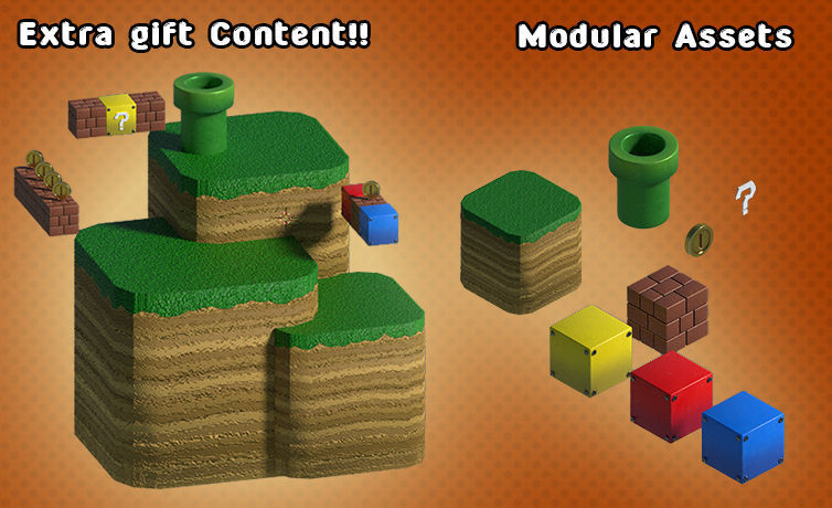 Bowsette with Modular Assets 3D model rigged | CGTrader