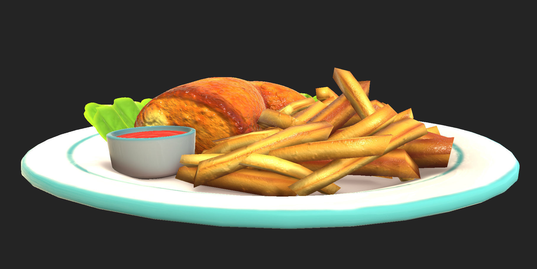 3D model Learn How to do a 3D Fried Chicken on Blender VR / AR / low ...