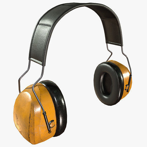 3D model earmuffs earphone with wooden shell VR / AR / low-poly | CGTrader