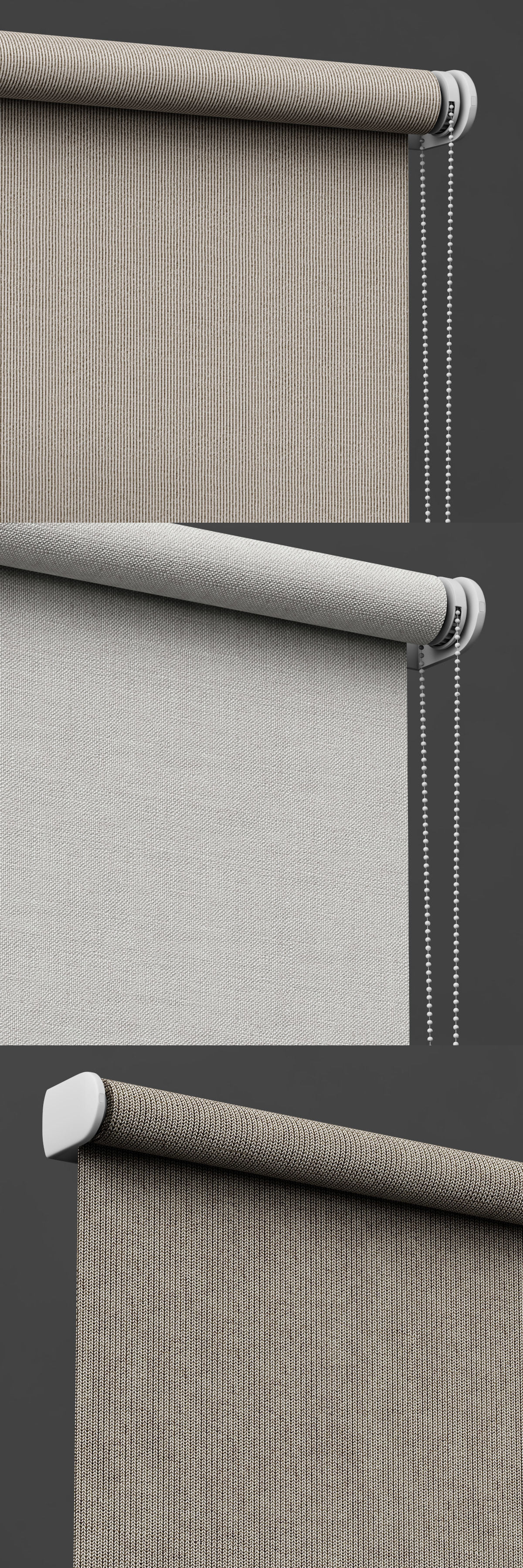 roller blind set 01 3D model | CGTrader