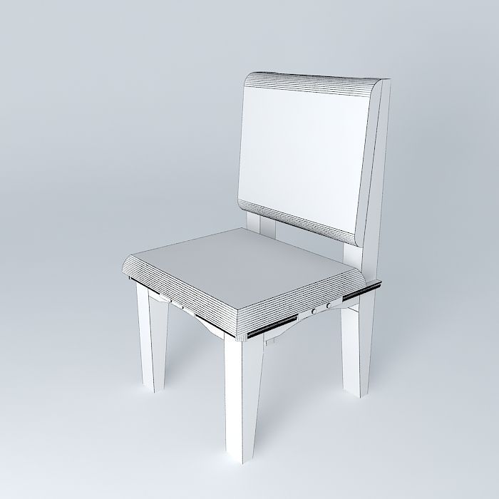 Dining chair in teak wood 3D model | CGTrader