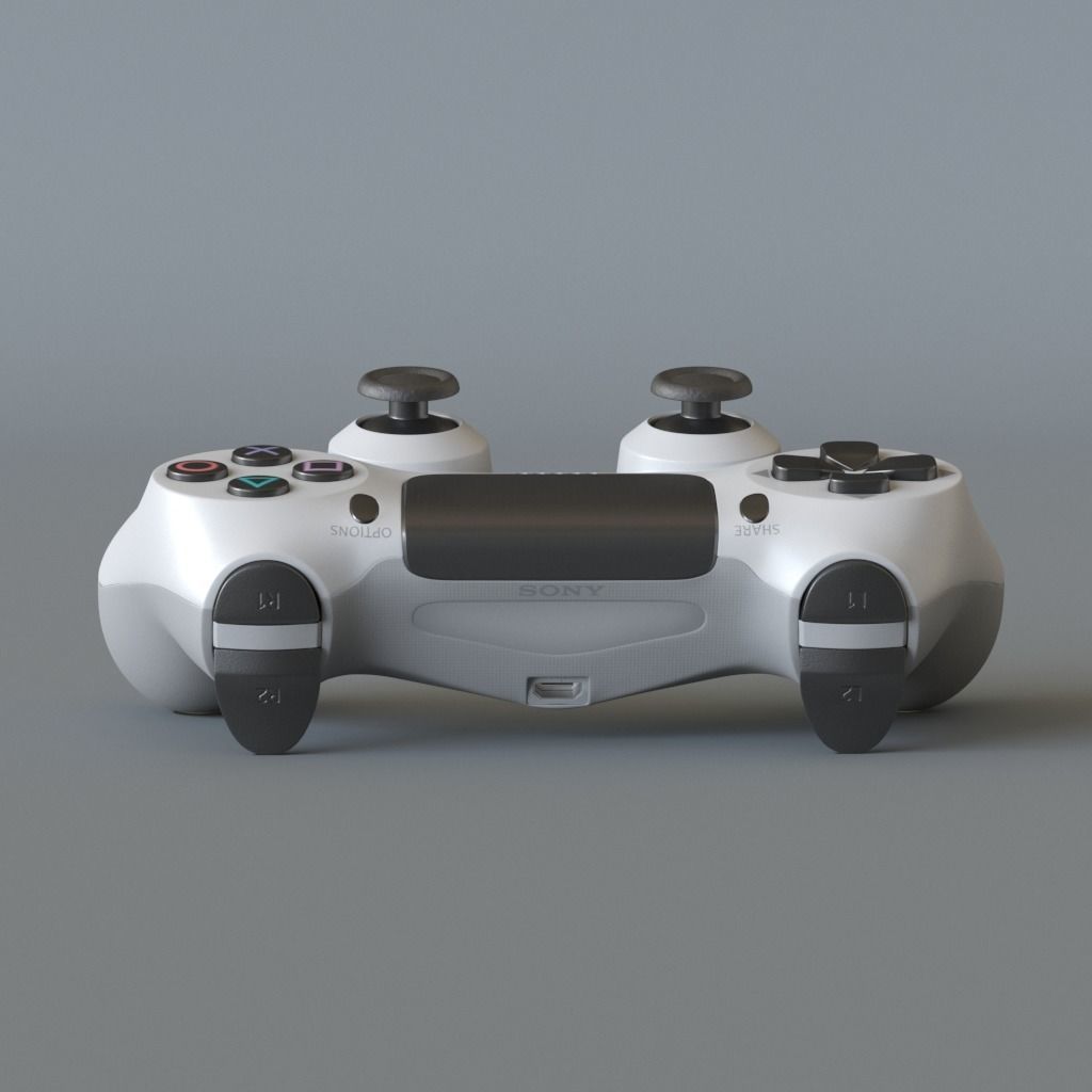 Dualshock 4 white 3D model | CGTrader