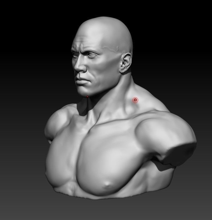 Dwayne The Rock Johnson ztl stl 3D print model 3D model | CGTrader