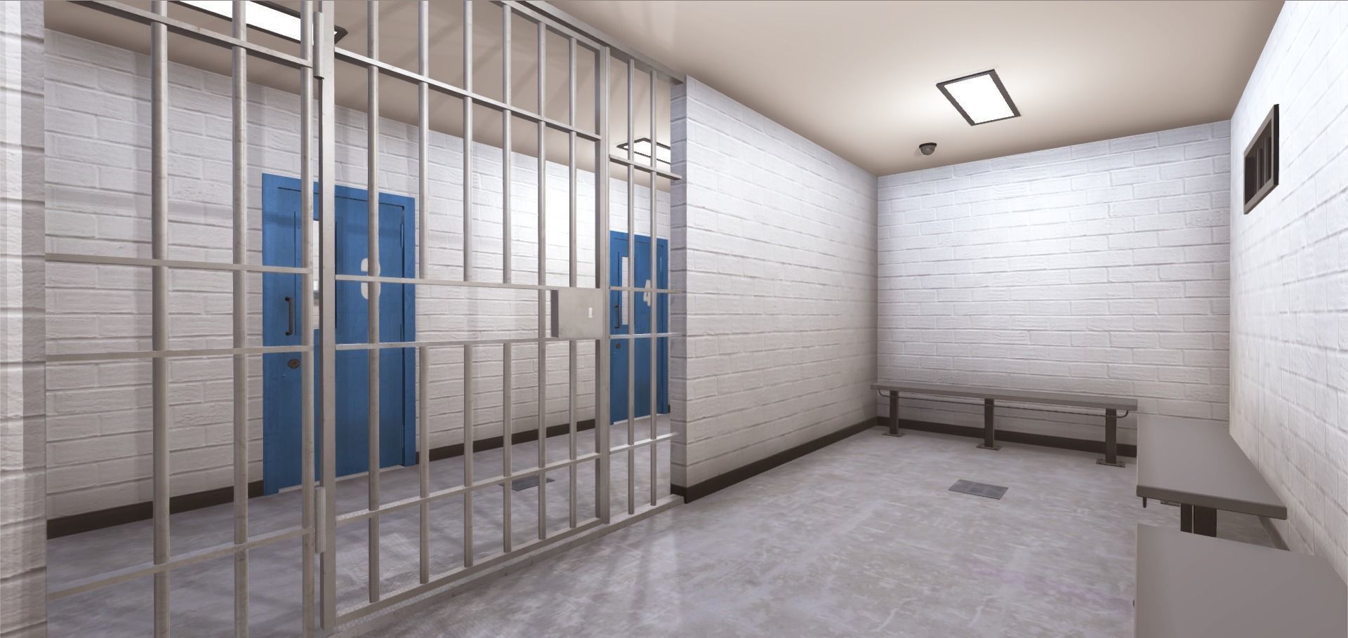 3D model Police Detention Cells VR / AR / low-poly animated | CGTrader