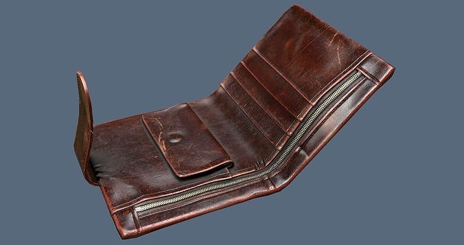 3D model Shabby Wallet Low Poly 3D Model VR / AR / low-poly | CGTrader