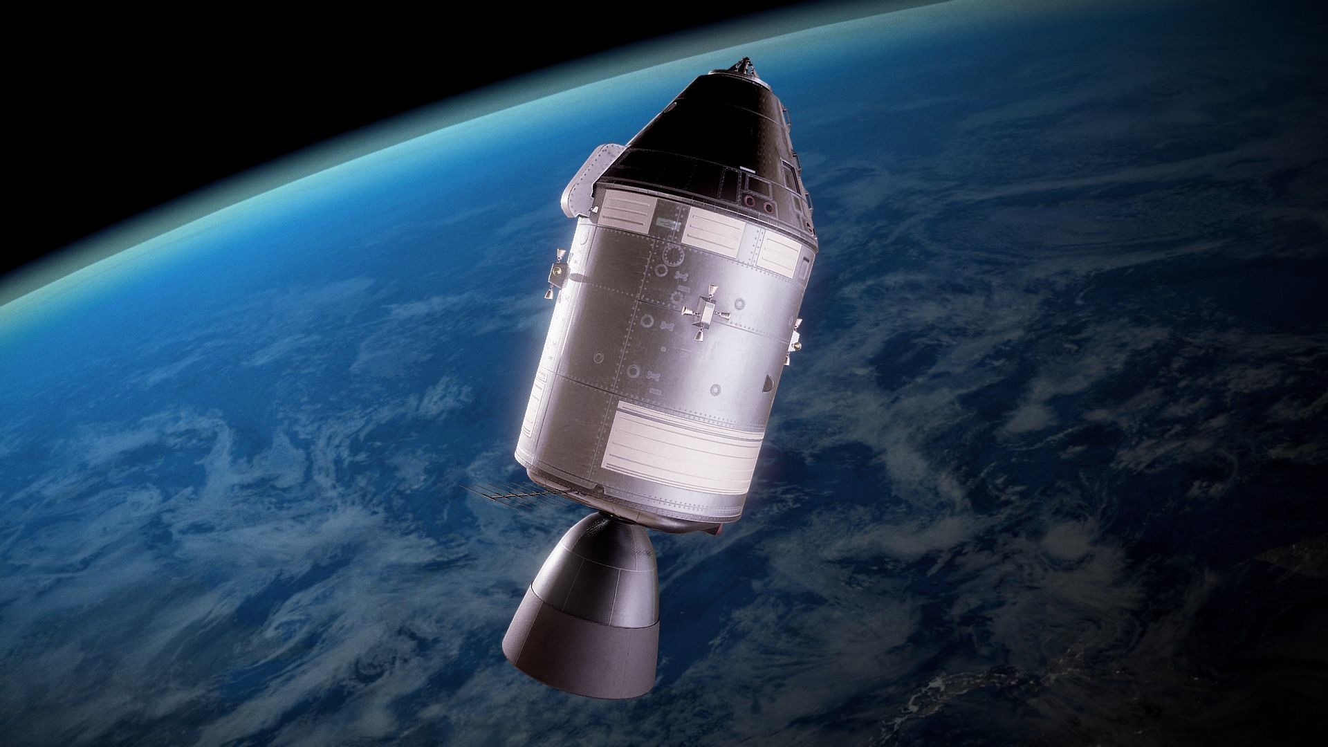 3D model Apollo command and service module VR / AR / low-poly | CGTrader