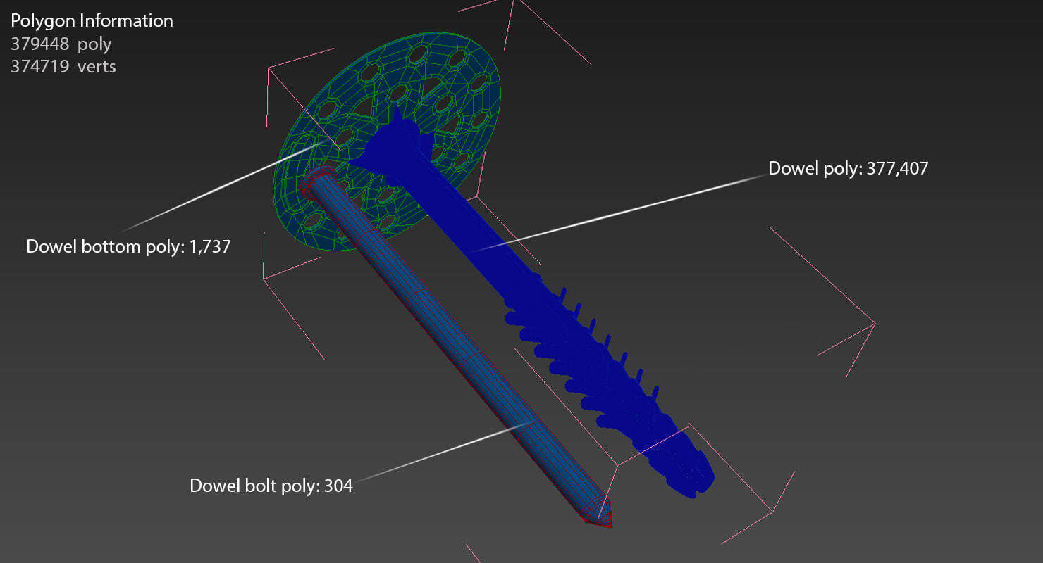 plastic dowel 3D model | CGTrader