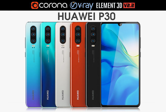 Huawei P30 ALL Colors 3D model | CGTrader