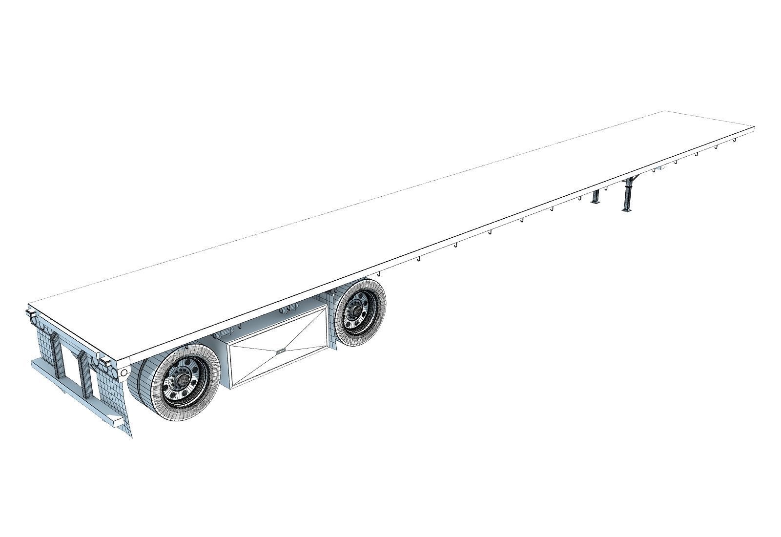 Flatbed Trailer 3D Models 3D model | CGTrader