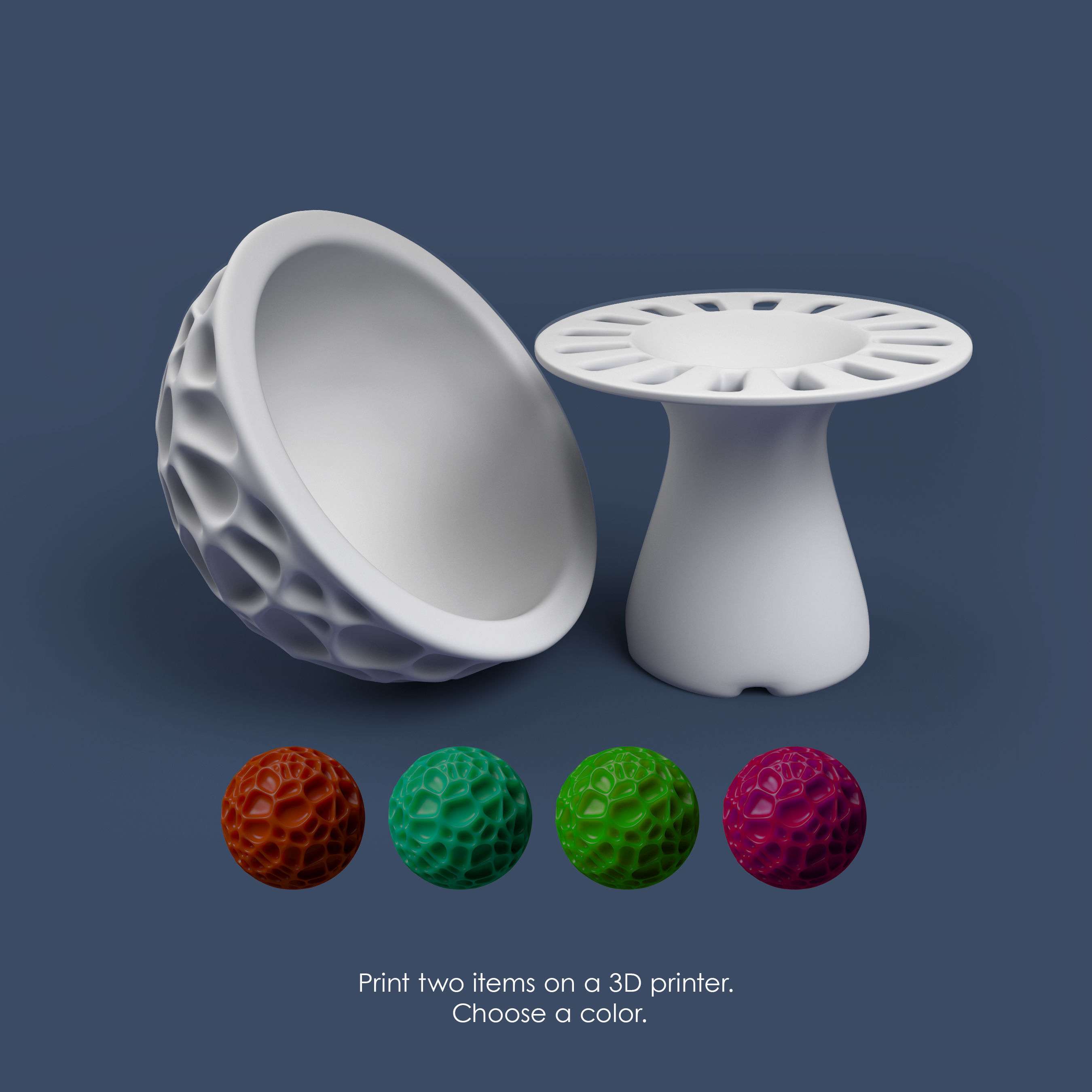 Generative design Magic Mushroom 3D model 3D printable | CGTrader