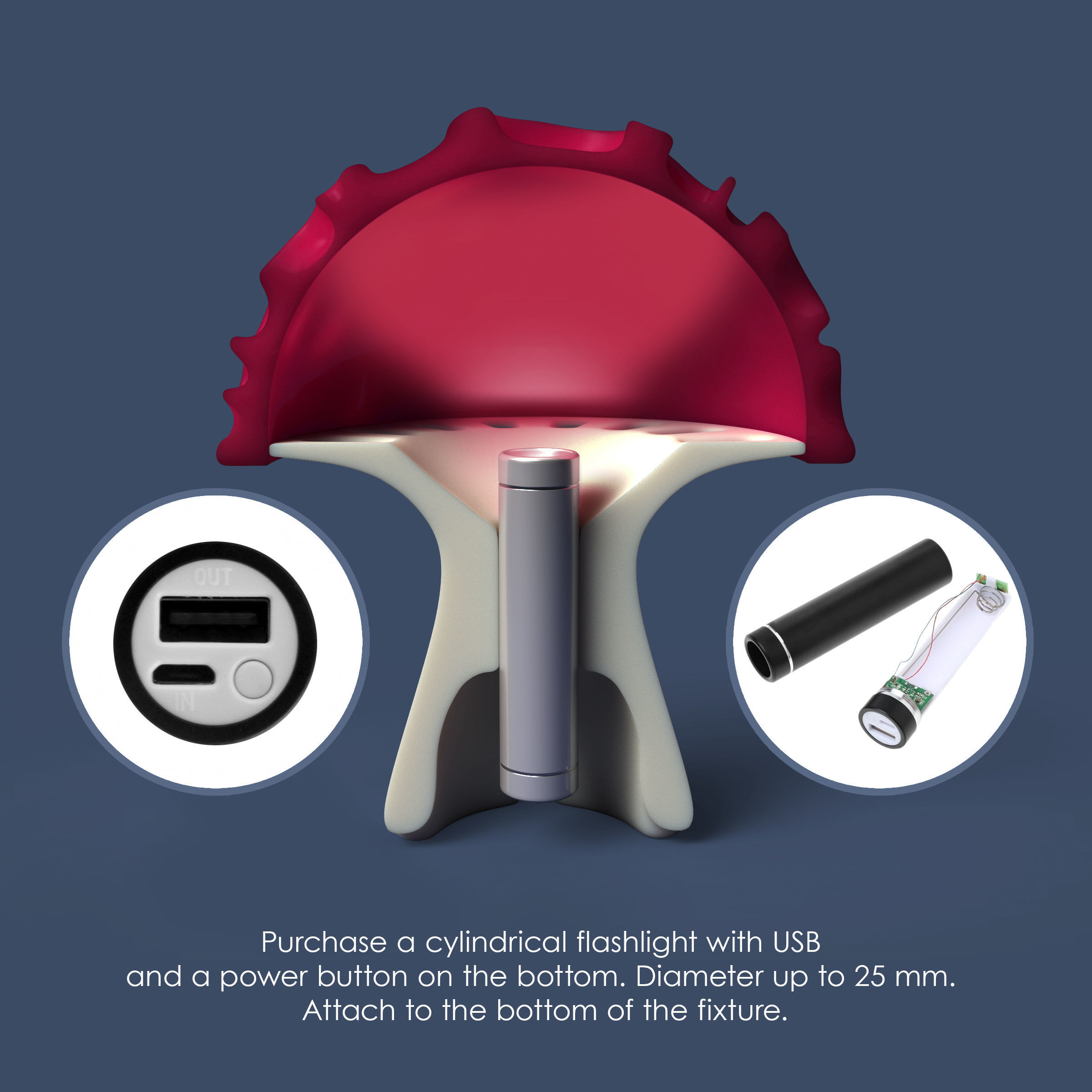 Generative design Magic Mushroom 3D model 3D printable | CGTrader