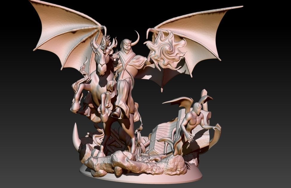 Venger on horse Nightmare 3D model 3D printable | CGTrader