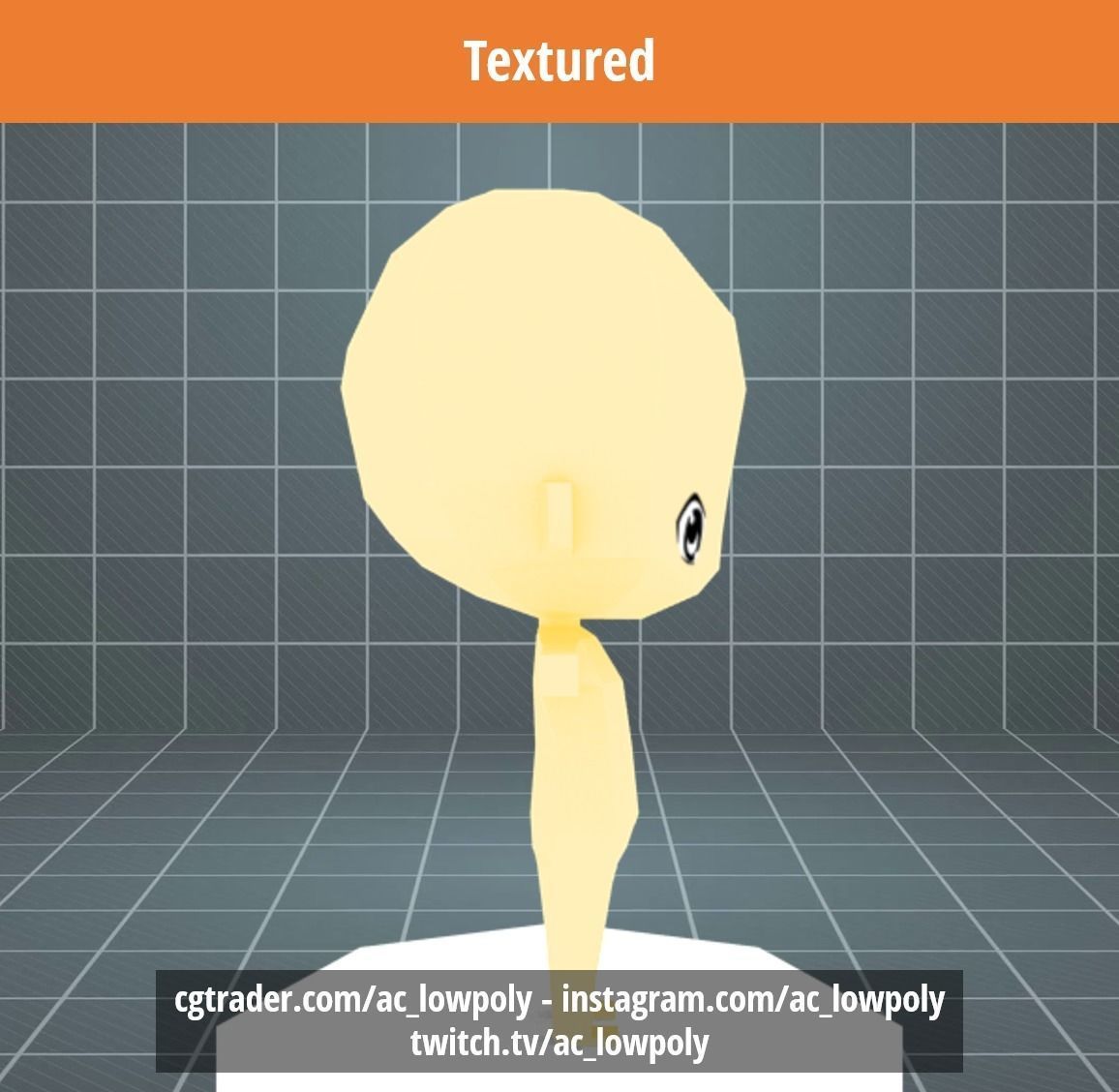 Low Poly Chibi Textured Character free VR / AR / low-poly 3D model ...
