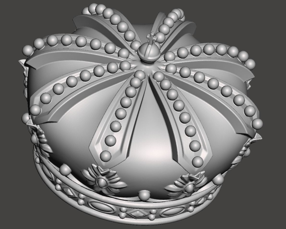 Royal Crown - 3d model for CNC - CFCRoyalCrown01 3D model 3D printable ...