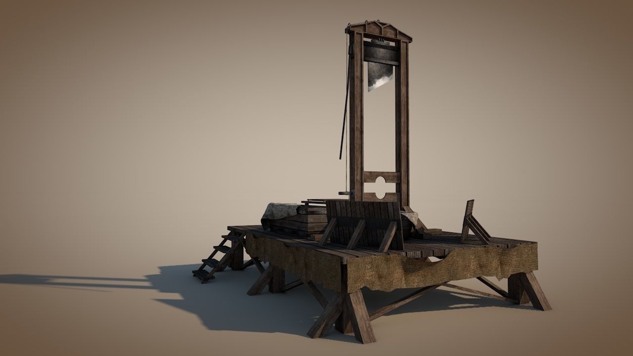 3D model Medieval French Guillotine VR / AR / low-poly | CGTrader