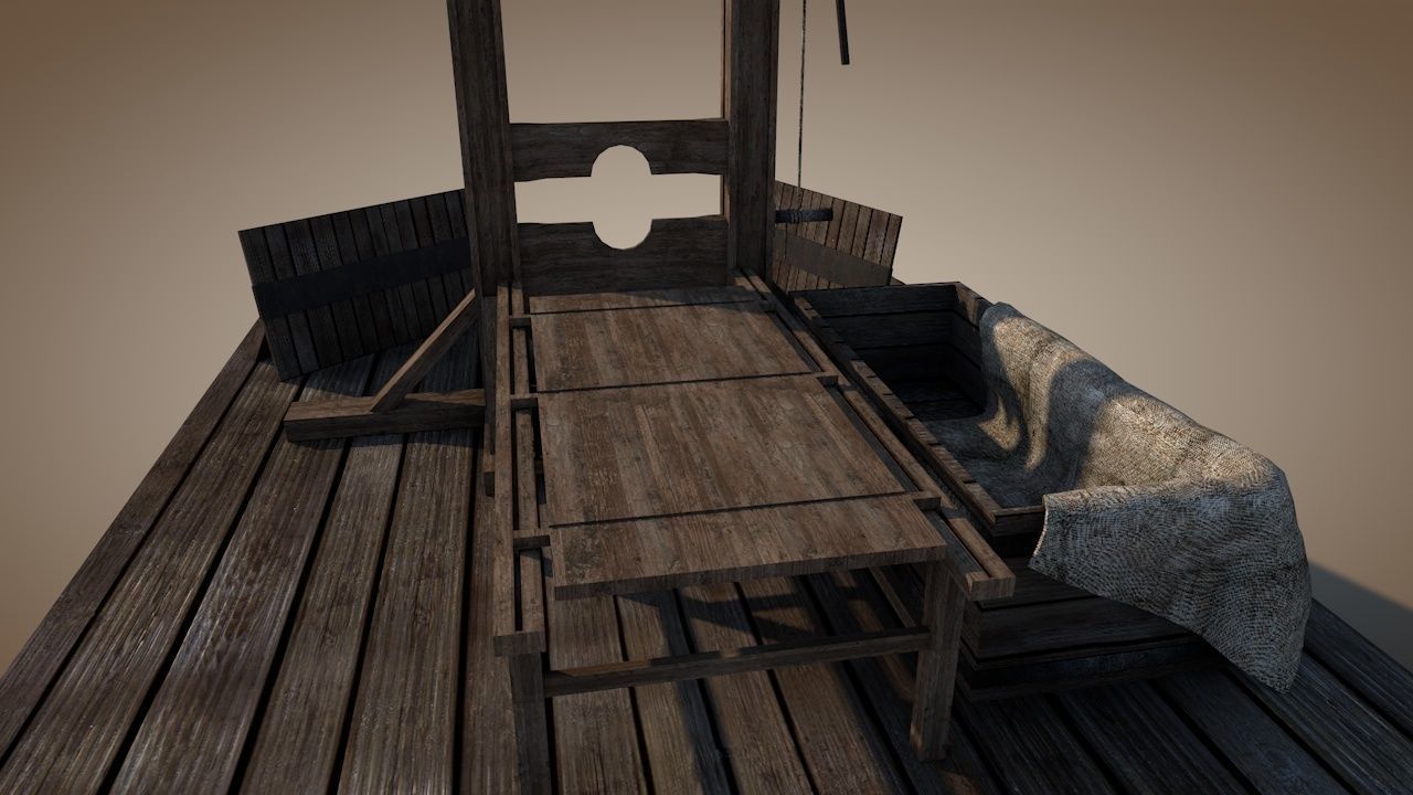 3D model Medieval French Guillotine VR / AR / low-poly | CGTrader