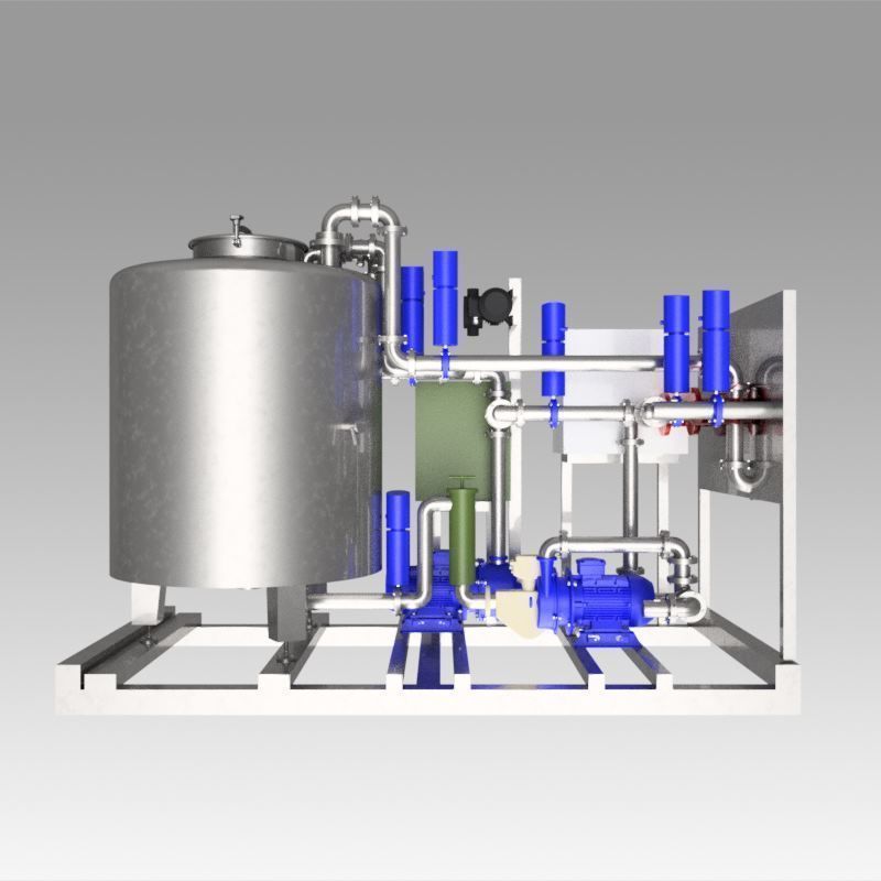 Industrial clean in place washing CIP 3D model | CGTrader