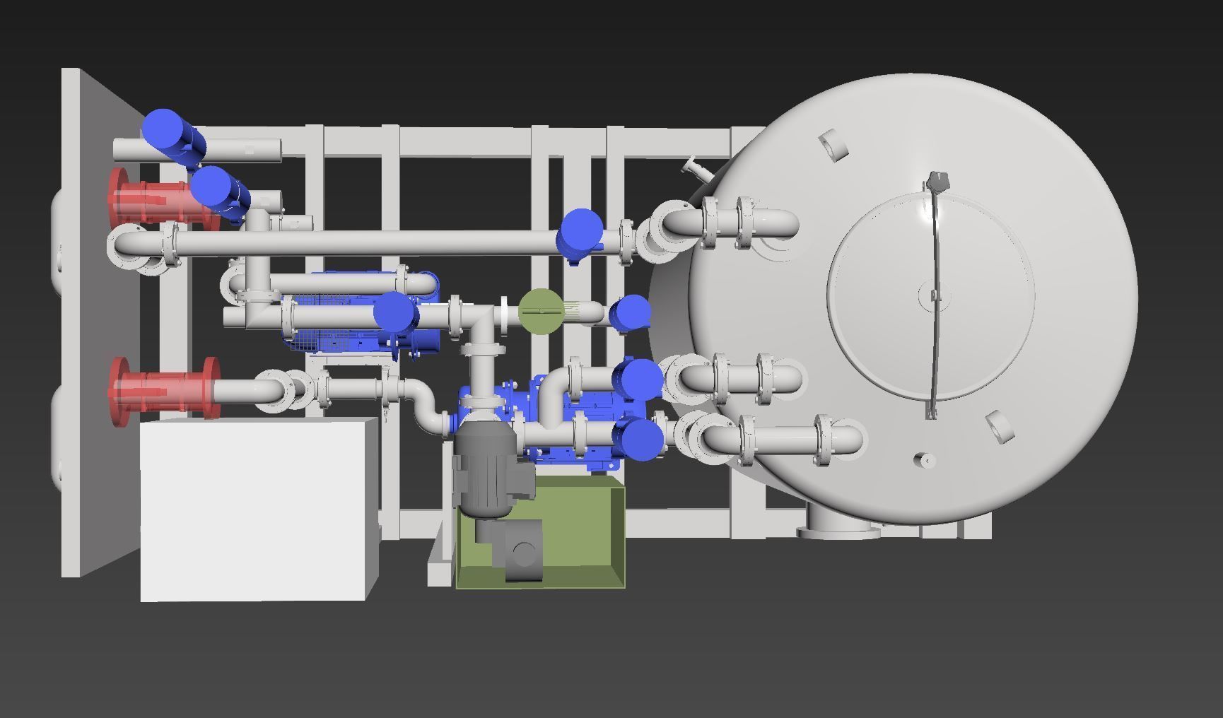 Industrial clean in place washing CIP 3D model | CGTrader