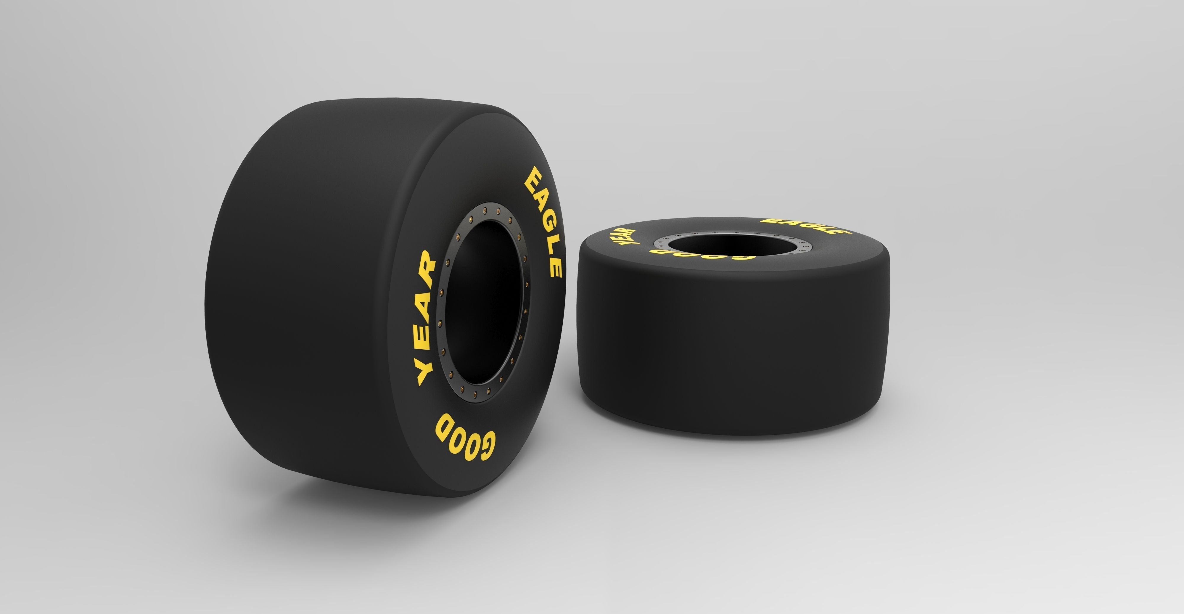 Rear wheel of dragster 3D model | CGTrader
