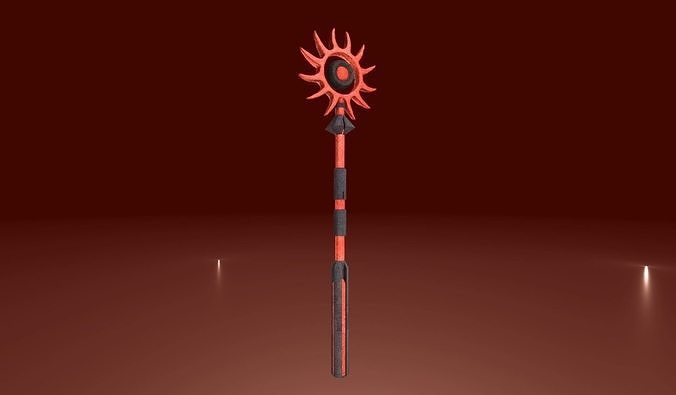 3D model dark sun staff VR / AR / low-poly | CGTrader