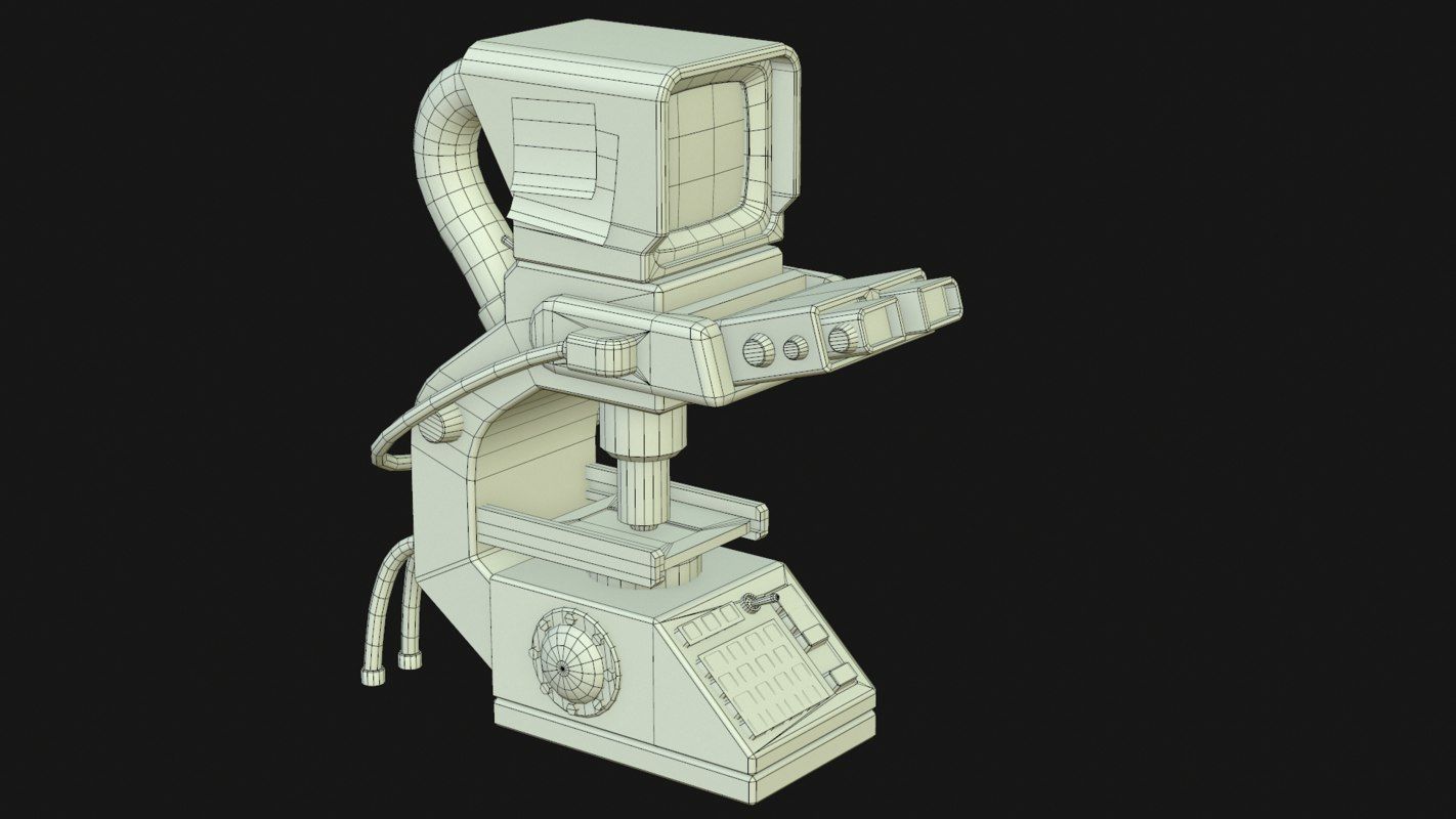 3D model Sci-Fi Microscope VR / AR / low-poly | CGTrader