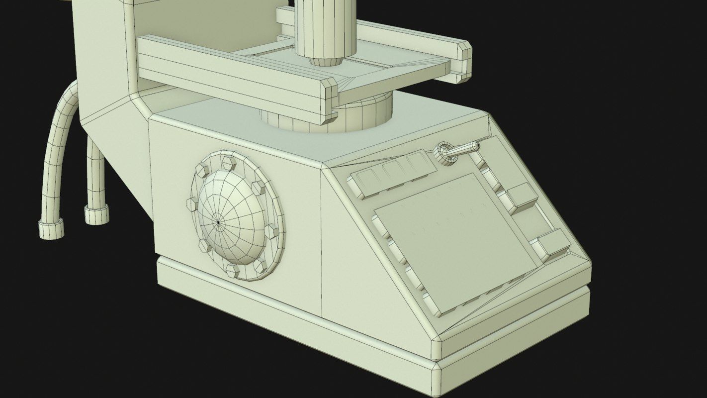 3D model Sci-Fi Microscope VR / AR / low-poly | CGTrader
