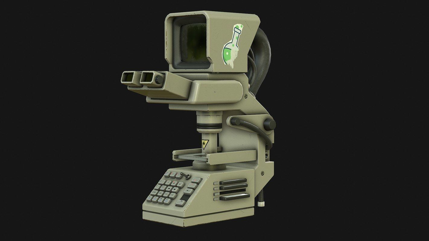 3D model Sci-Fi Microscope VR / AR / low-poly | CGTrader