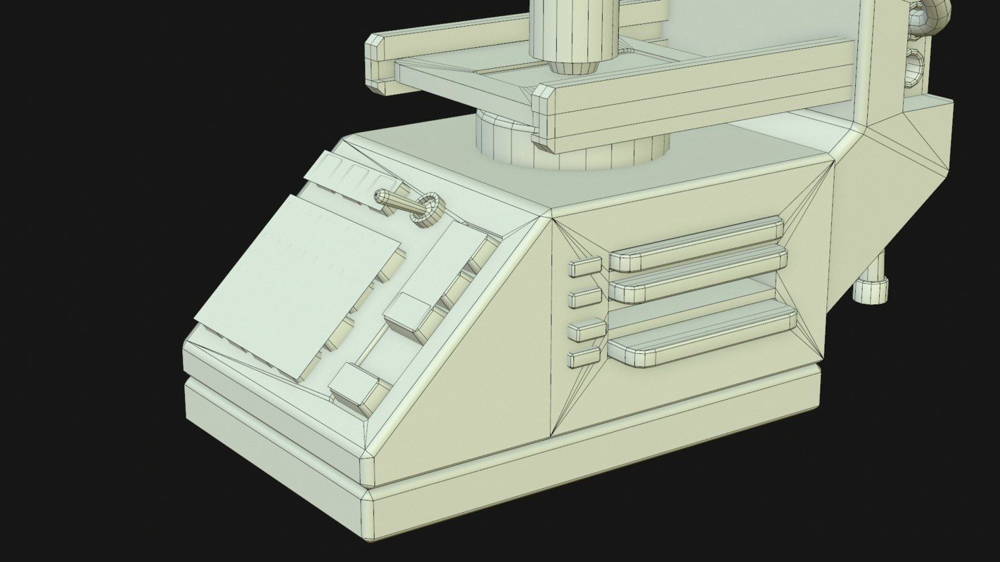 3D model Sci-Fi Microscope VR / AR / low-poly | CGTrader