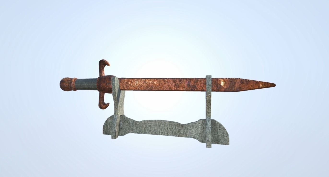 3D model rusty sword with 3 variations VR / AR / low-poly | CGTrader