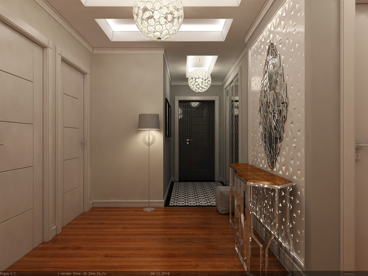 Interior Scene - Flat 02 - modern style - hall 3D model | CGTrader